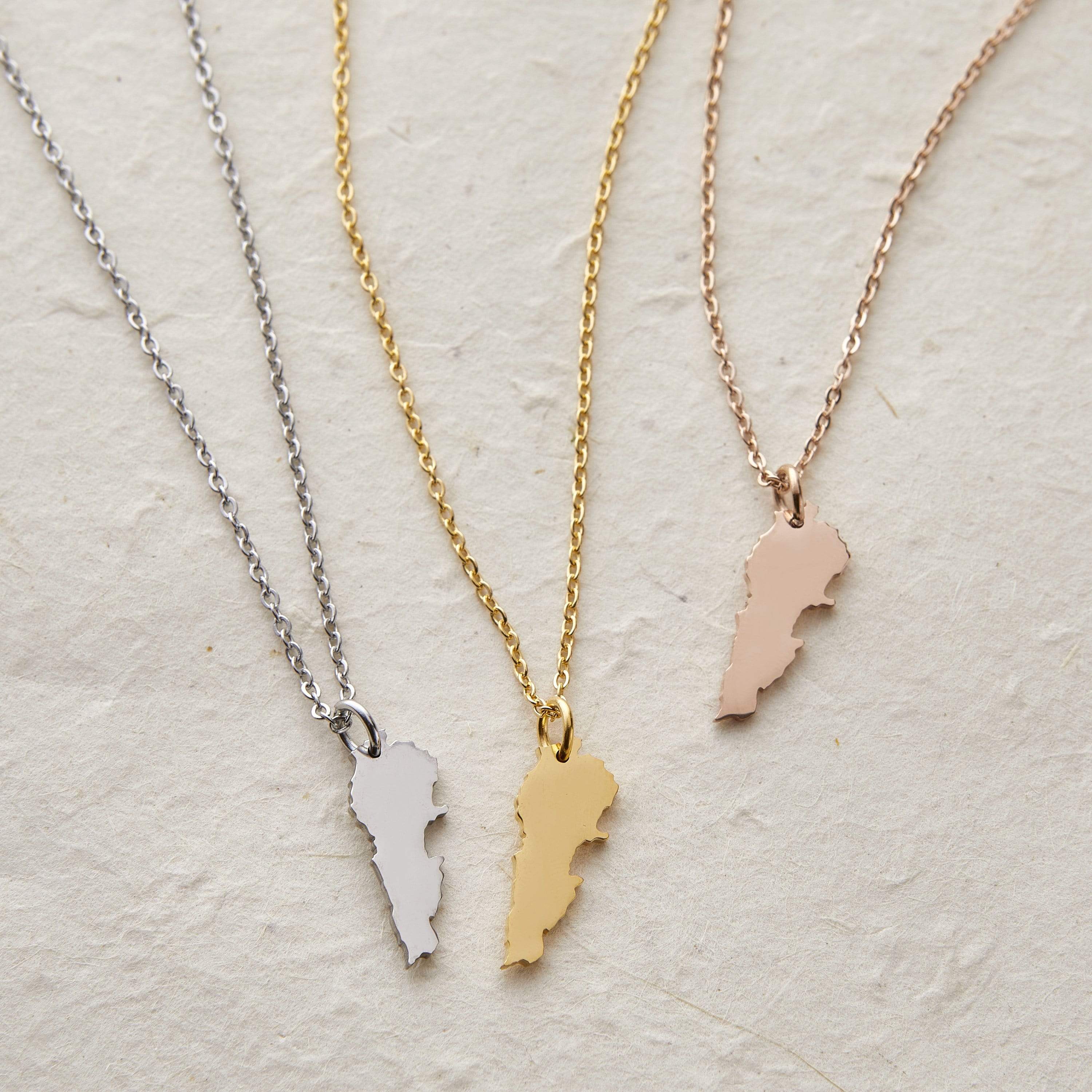 Country Map Necklace | Women | Nominal