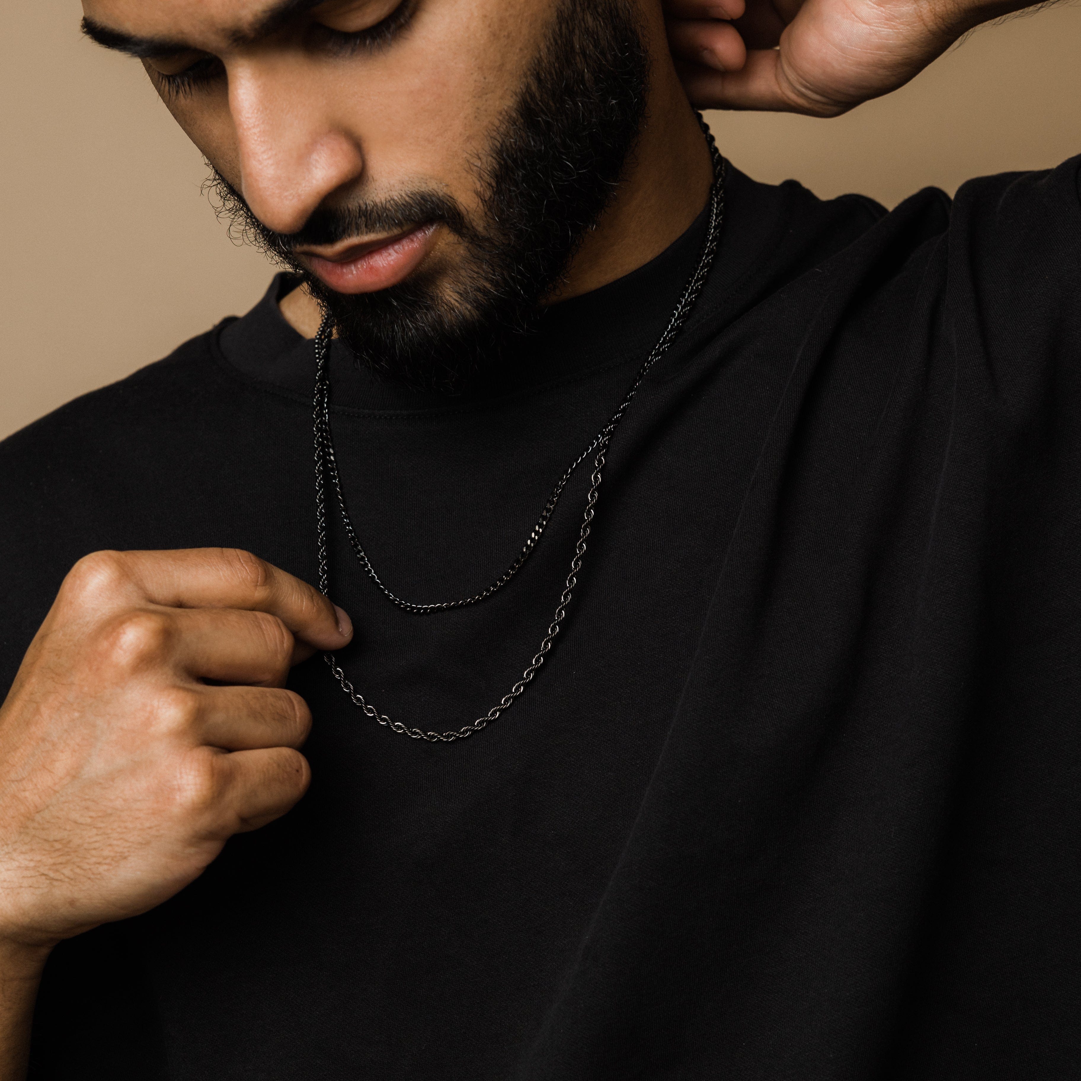 Curb + Rope Chain Stack | Men | Nominal