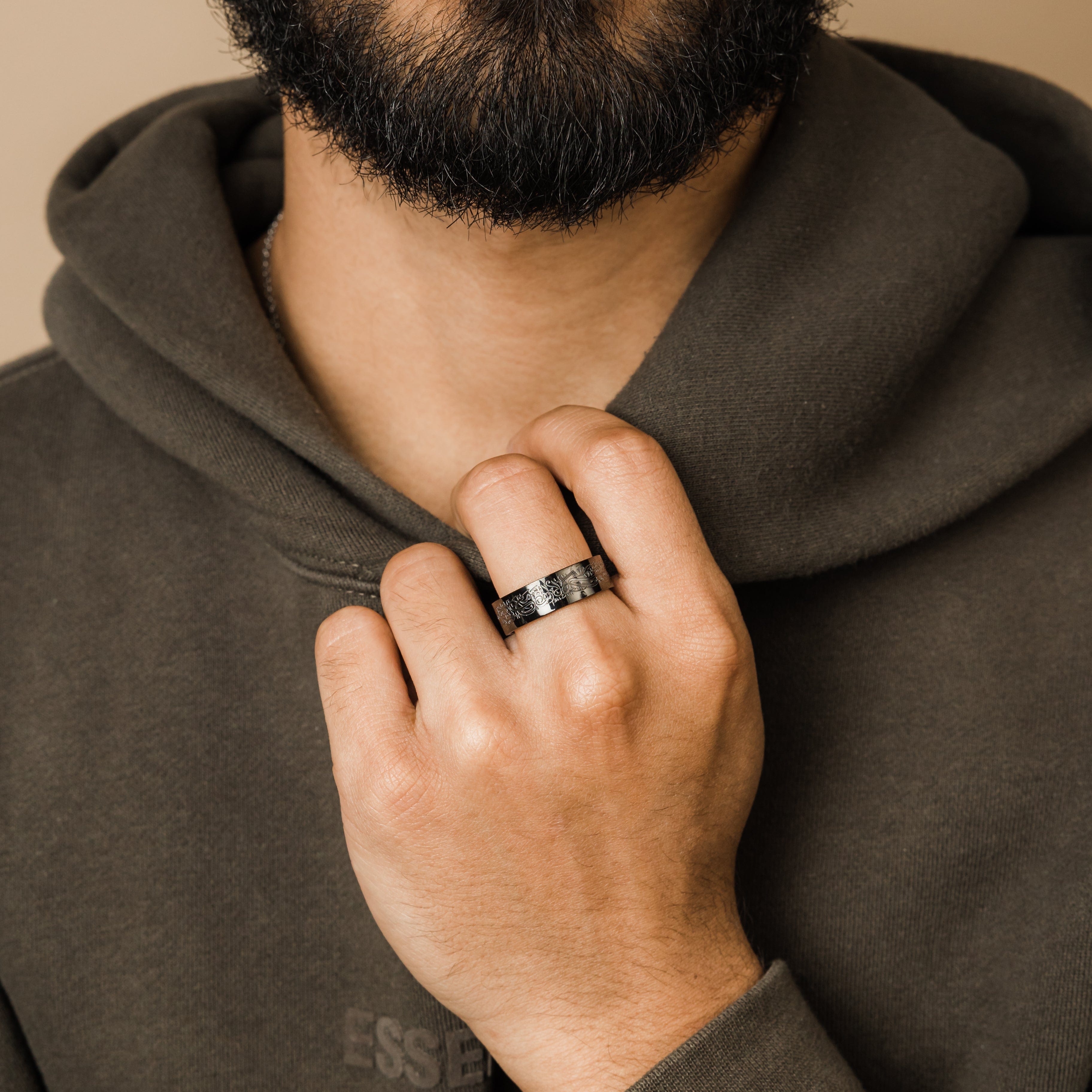 "With Hardship Comes Ease" Ring V2 | Men | Nominal