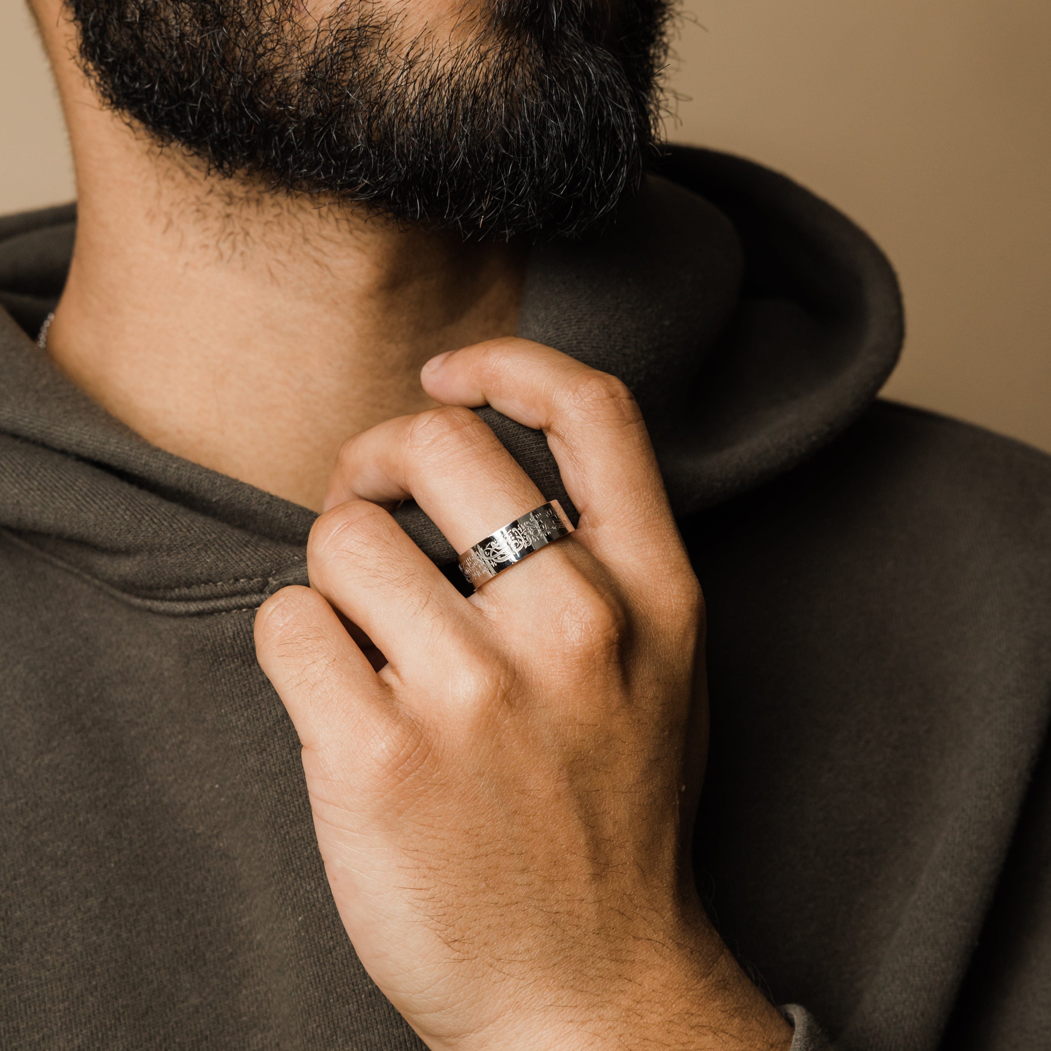 "With Hardship Comes Ease" Ring V2 | Men | Nominal